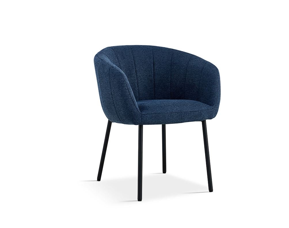 Chaise fauteuil design bleu marine GIA - 3249